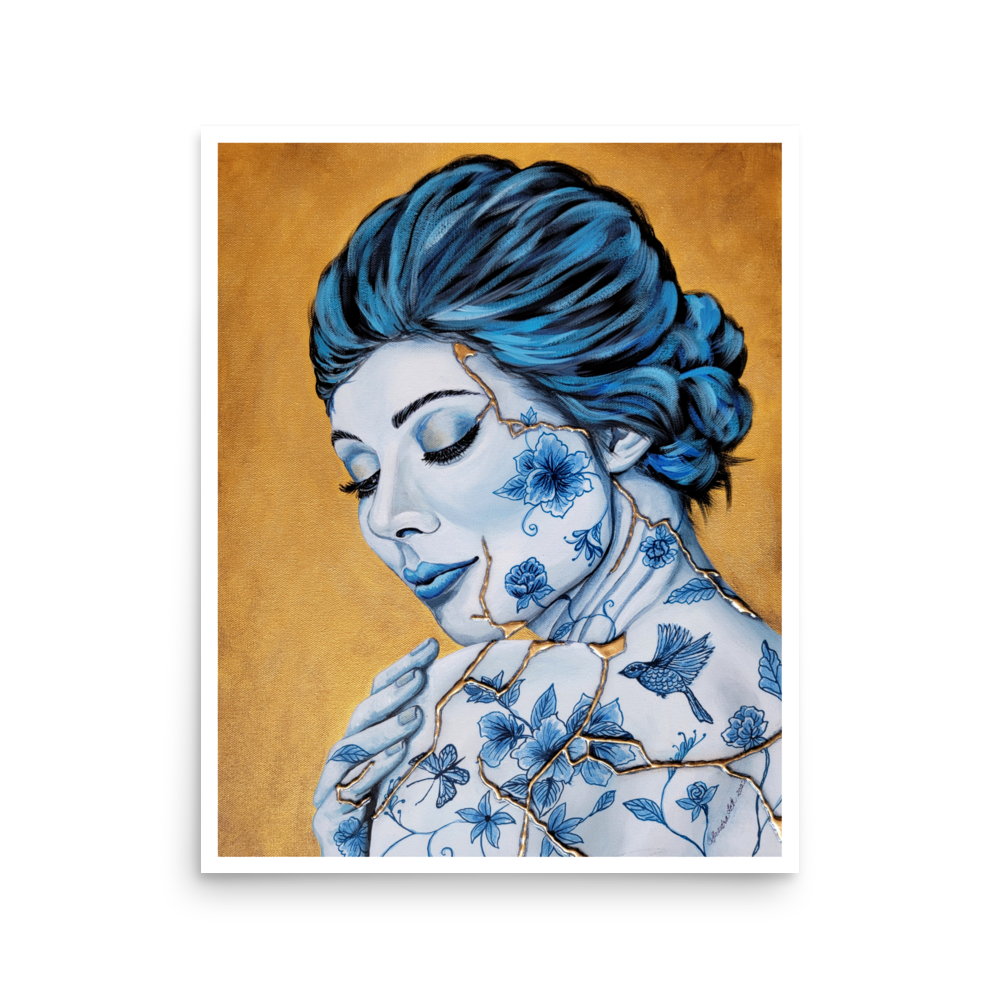 Kintsugi Woman 6; Print on Enhanced Matte Paper