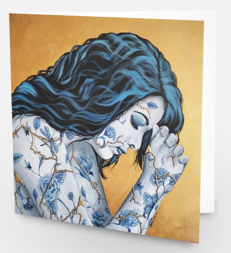 Kintsugi Woman 4 Greeting Card