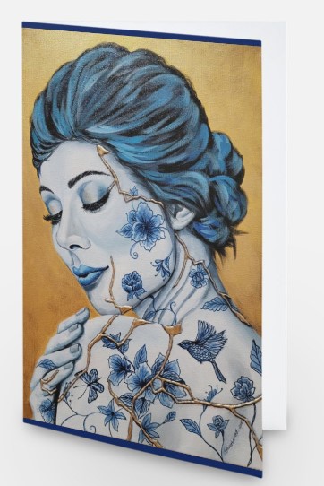 Kintsugi Woman 6 Greeting Card